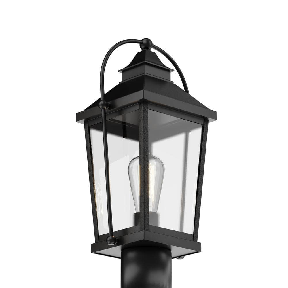 NORTH AVENUE Newcastle 1-Light Black Steel Hardwired Outdoor Weather ...