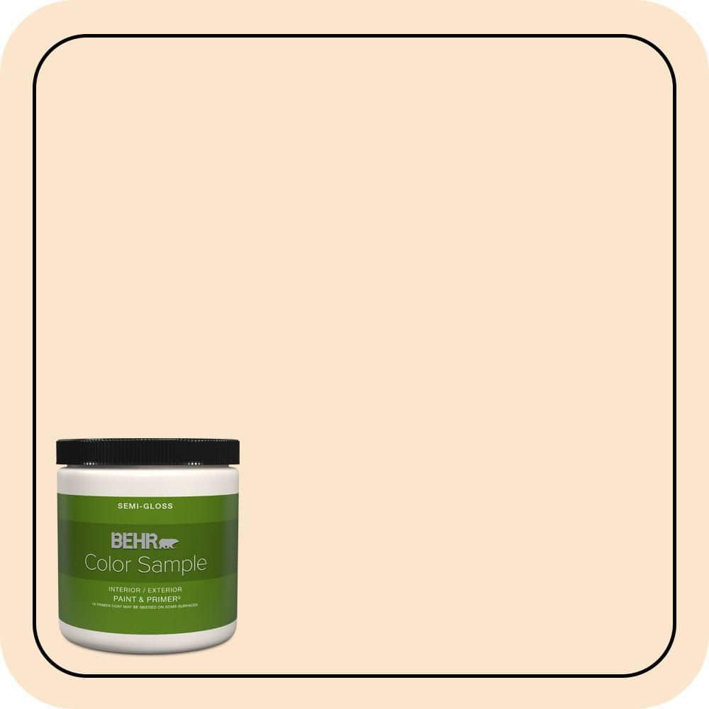 BEHR PREMIUM PLUS 8 oz. #M240-1 Bay Scallop Semi-Gloss Interior ...