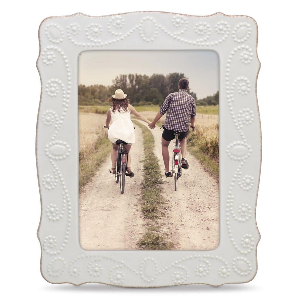 Lenox French Perle White 5 in. W. x 7 in. White Picture Frame 858821 ...