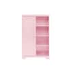 Pink Wooden Side Cabinet Open Organizer Shelves Utility Door Cabinet ...