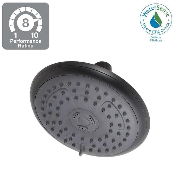 Reviews for Delta Porter 3-Spray 6 in. Fixed Shower Head in SpotShield ...