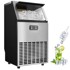 SIMZLIFE 22.2 in. 400 lb./24H Full Size Cubes Freestanding Ice Maker in ...