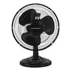 Hampton Bay 12 in. 3 Speed Oscillating Personal Desk Fan TX-1204D - The ...