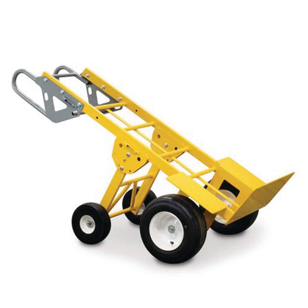 SNAP-LOC 1200 lbs. Capacity All-Terrain 4 Wheel Adjustable Hand Truck ...