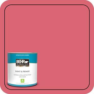 BEHR ULTRA 1 qt. #P150-5A Strawberry Taffy Satin Enamel Exterior Paint ...