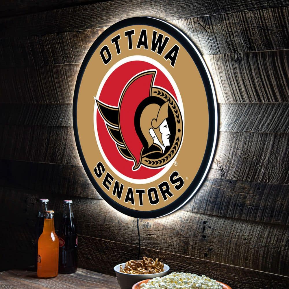 Evergreen Ottawa Senators Round 23 in. Plug-in LED Lighted Sign ...