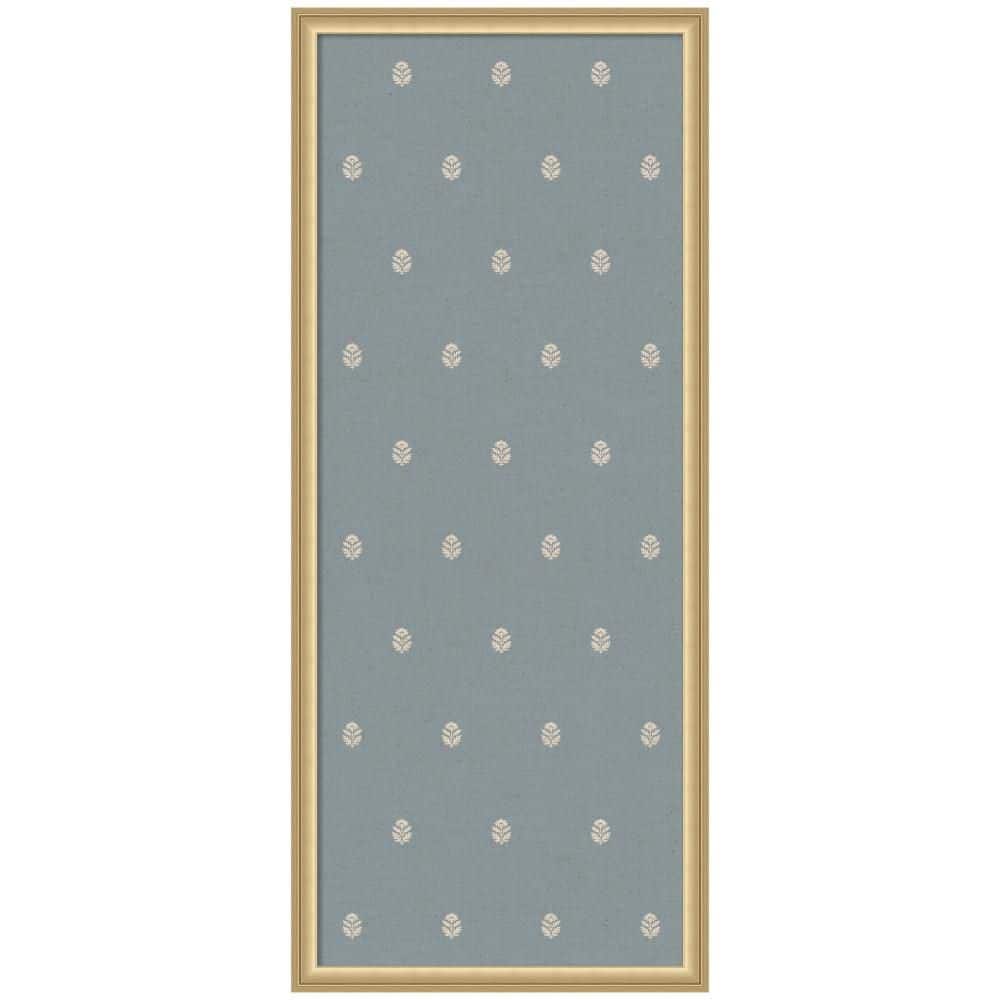 Kate and Laurel Florence 42 in. x 18 in. Gold Plastic Framed Blue ...
