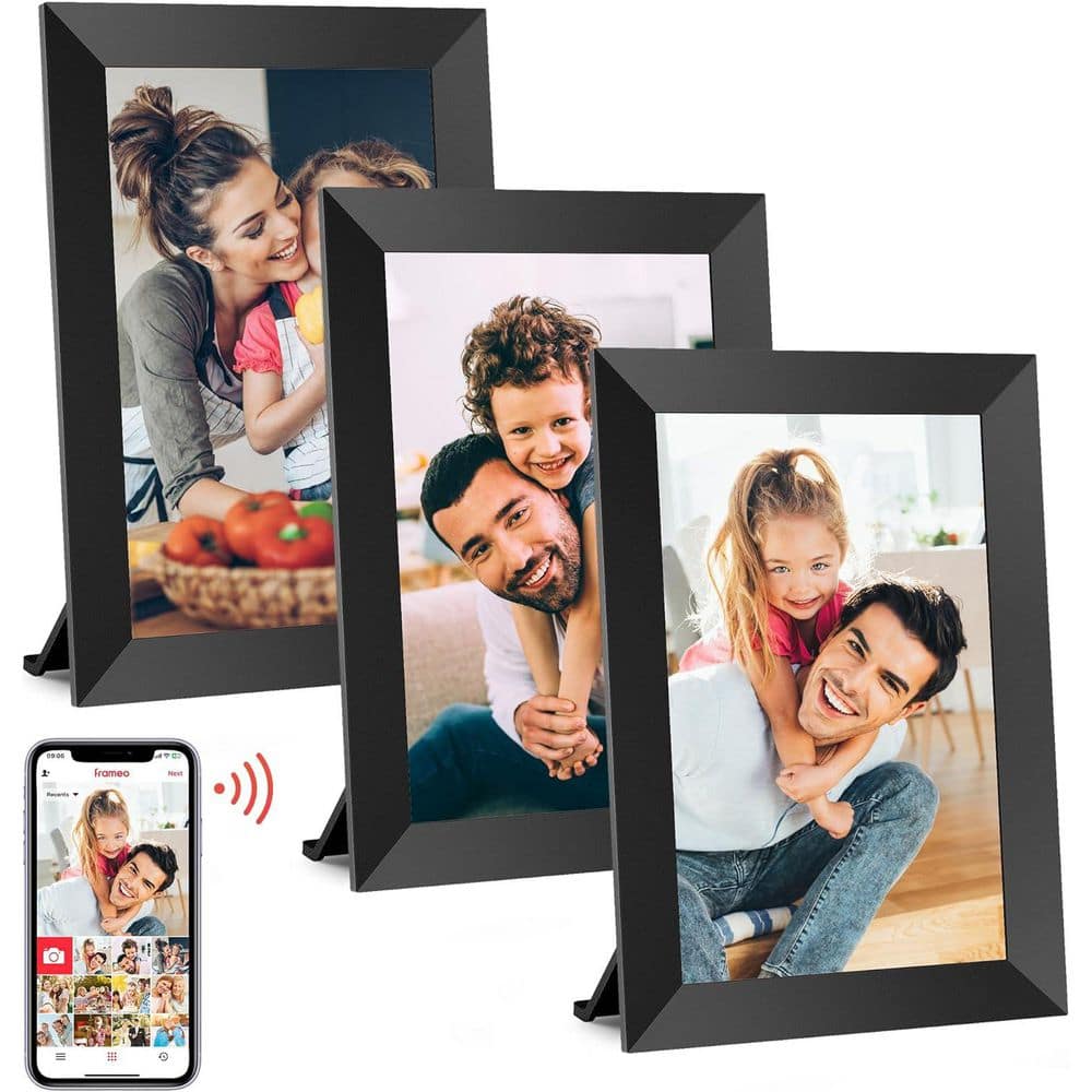 Vrbgify Frameo 10.1 in. Black Wifi Digital Picture Frame, 1280x800 HD ...