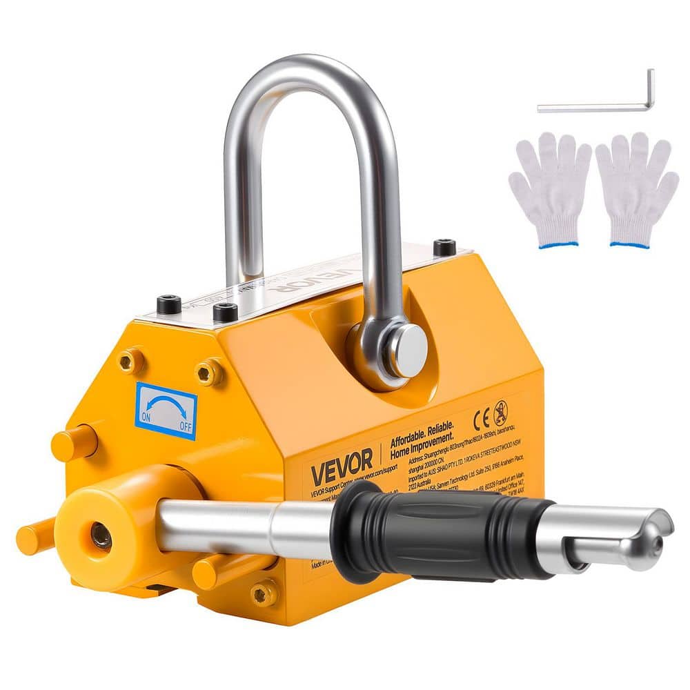 VEVOR Permanent Magnetic Lifter, 880 lbs. Pulling Capacity, Heavy Duty ...