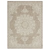 Nicole Miller Patio Country Azalea Taupe/Ivory 5 ft. x 7 ft. Medallion ...