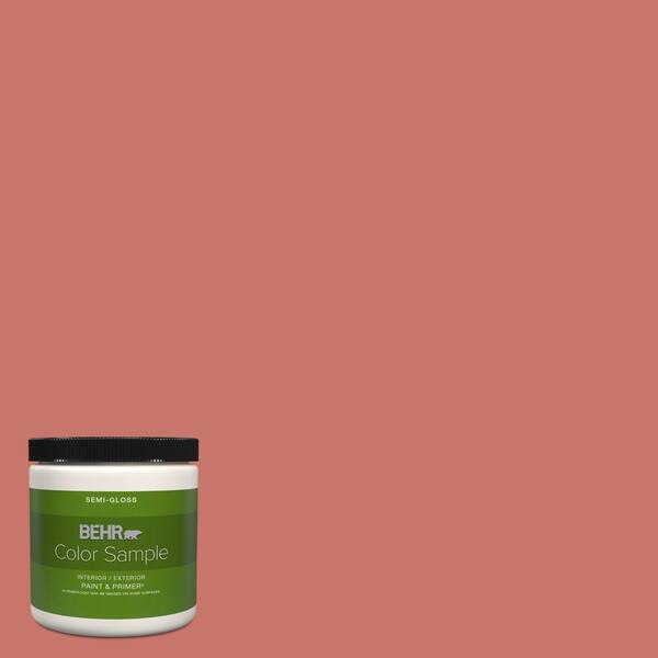 BEHR PREMIUM PLUS 8 oz. #180D-5 Sahara Sun Semi-Gloss Interior/Exterior ...