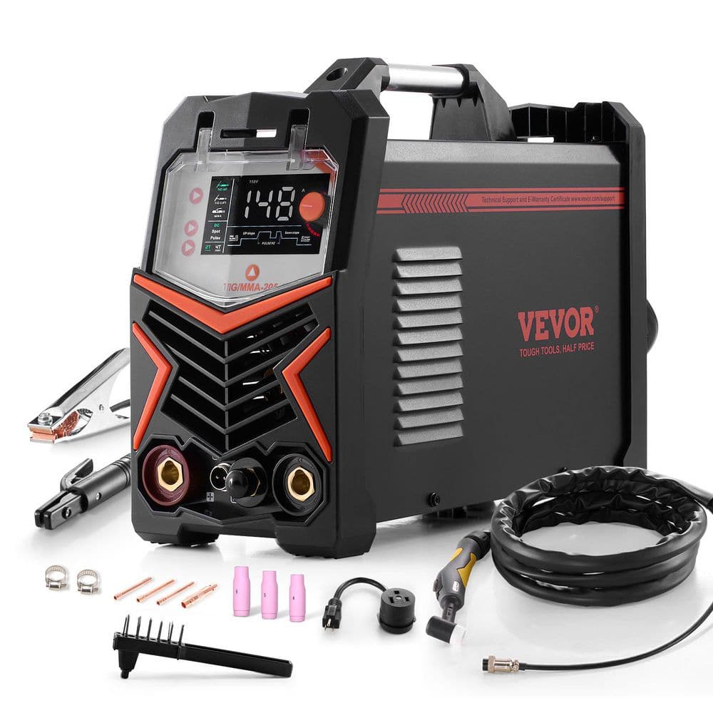 VEVOR 3 in 1 TIG/Stick/Clean Welder 205 Amp Digital Arc Welding Machine ...