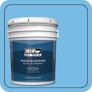 BEHR ULTRA 1 gal. #550B-4 Costa Rica Blue Extra Durable Satin Enamel ...