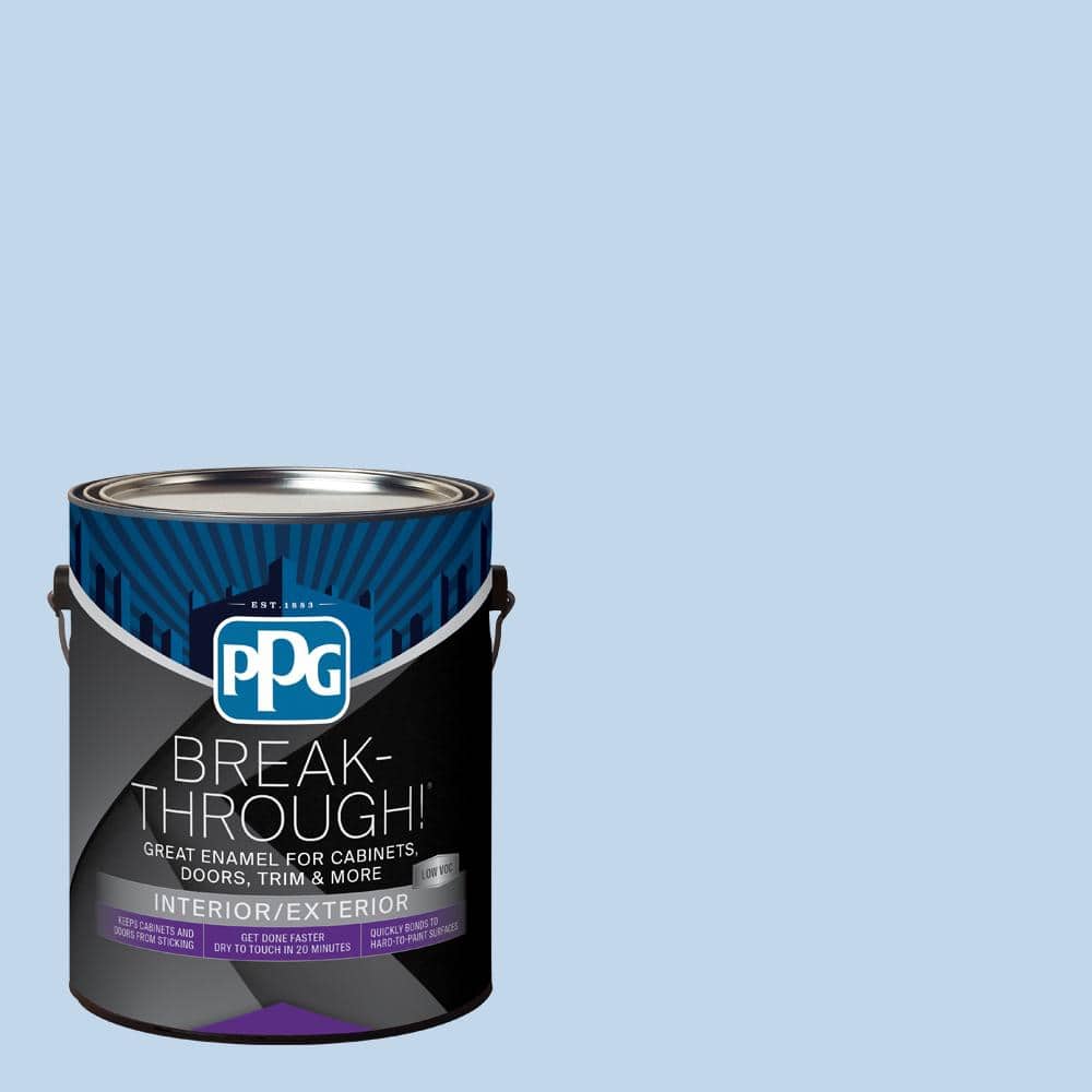 Break-Through! 1 gal. PPG1242-2 Touch Of Blue Semi-Gloss Door, Trim ...
