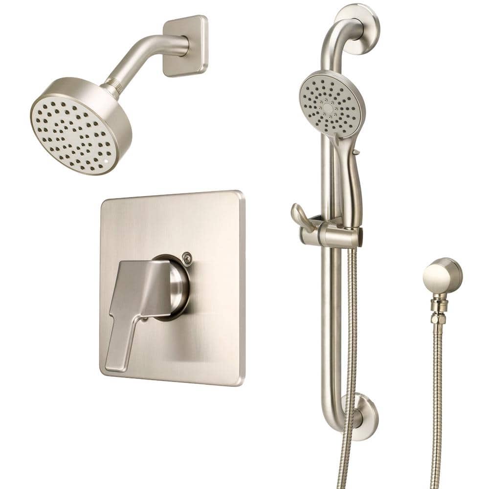 OLYMPIA Single Handle 1-Spray Patterns 3.75 in. Wall Mount Shower Trim ...