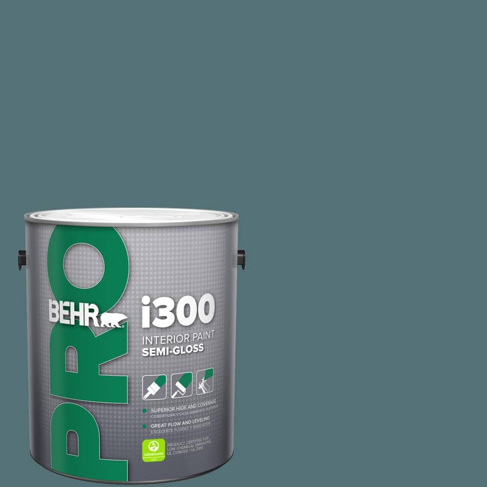BEHR PRO 1 gal. #HDC-CL-22 Sophisticated Teal Semi-Gloss Interior Paint ...