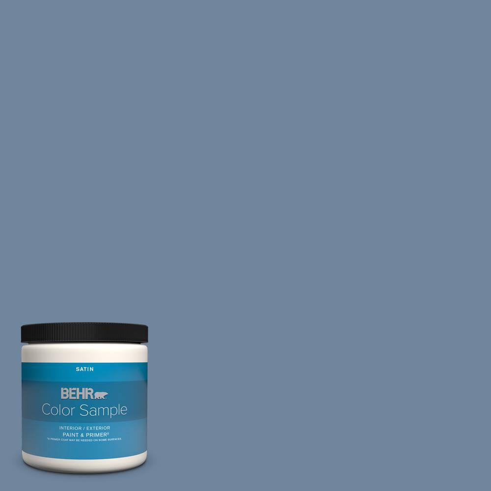 BEHR PREMIUM PLUS 8 oz. #S520-5 Thundercloud Satin Enamel Interior ...