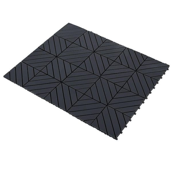 WRIGHTMASTER 1 ft. x 1 ft. Quick Deck Composite Plastic Interlocking ...