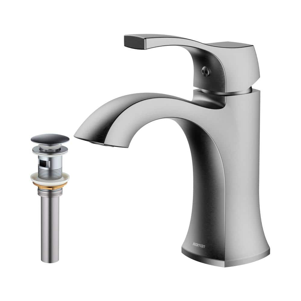 Karran Randburg Single Handle Single Hole Basin Bathroom Faucet with ...