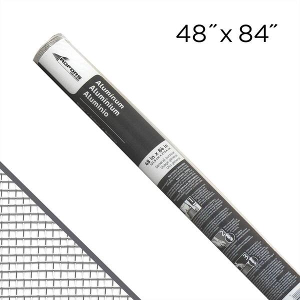 Saint-Gobain ADFORS 48 in. x 84 in. Bright Aluminum Screen Roll for ...