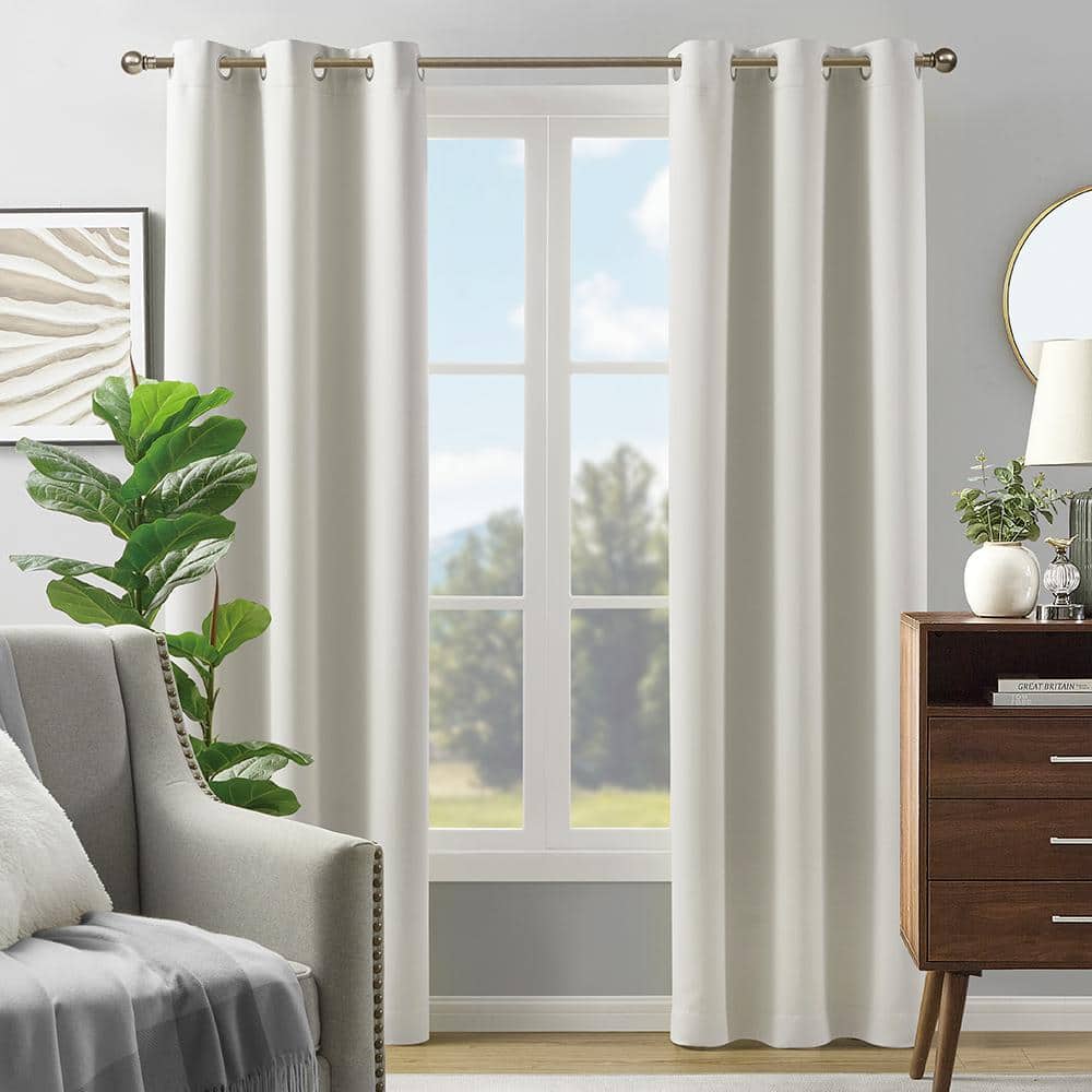 LiGHTSOUT with EnerShield Technology Alona Ivory 38 in. W x 84 in. L ...