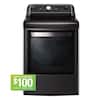 LG 7.3 Cu. Ft. Vented SMART Electric Dryer in Black Steel with EasyLoad ...