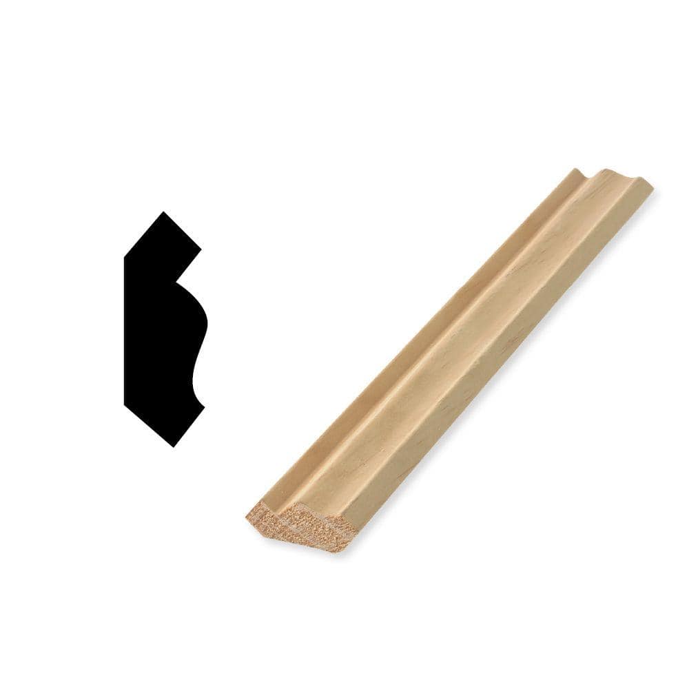 Woodgrain Millwork WM 61 9/16 in. x 1-5/8 in. Pine Crown Moulding ...