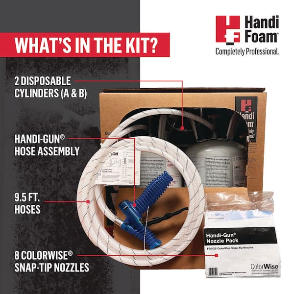 HF HandiFoam 656 oz. 200 ft. Insulation Kit Spray Foam Sealant P12055 ...
