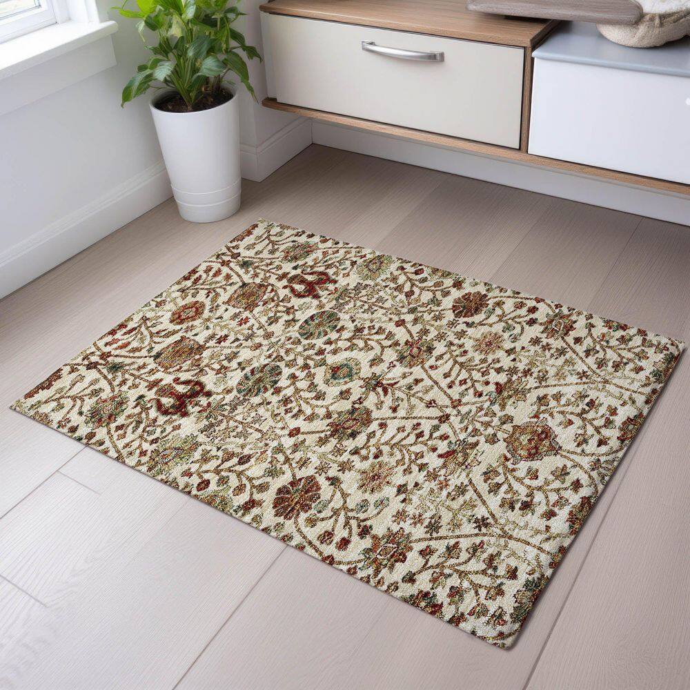 Addison Rugs Mayfield Premium Machine Washable Abstract AMF1085 Ivory 2 ...