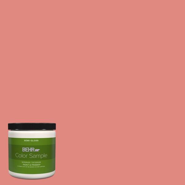 BEHR PREMIUM PLUS 8 oz. #170D-5 Mellow Coral Semi-Gloss Interior ...