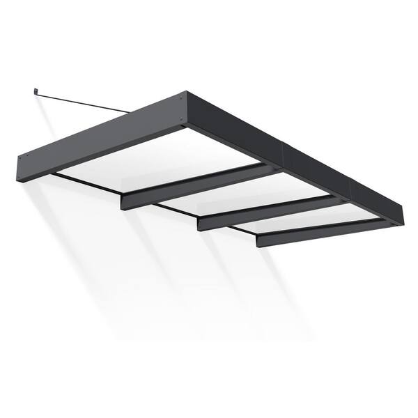 CANOPIA by PALRAM Sophia 5 ft x 10 ft. Gray/White Opal Door and Window ...