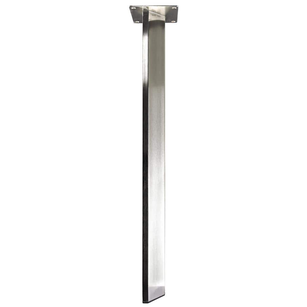 Hettich 28 in. Chrome Triangular Table Leg Set (Set of 4) 928054500 ...