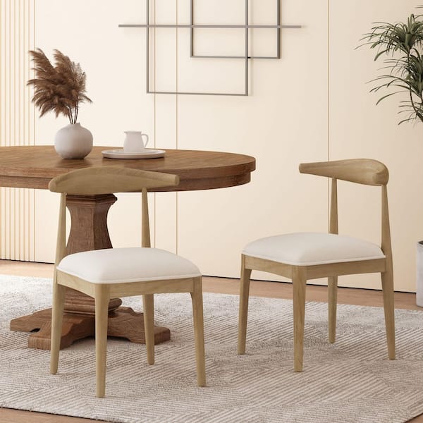Harper & Bright Designs High-end Lines Light Ash and Beige Solid Wood ...
