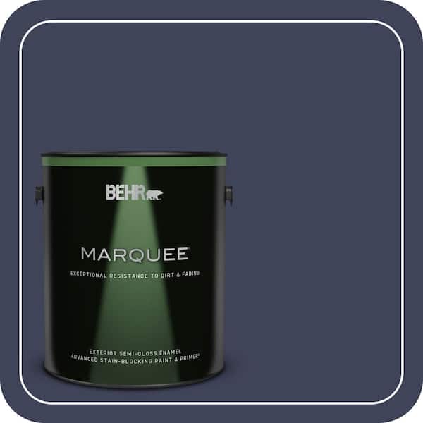 BEHR MARQUEE 1 gal. #MQ5-09 Manhattan Blue Semi-Gloss Enamel Exterior ...