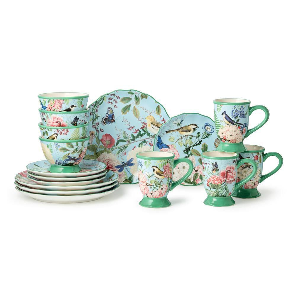 Certified International Flora 16-Piece Multi-Colored Dinnerware Set ...