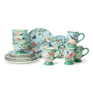 Certified International Green House 16-Piece Multi-Colored Dinnerware ...