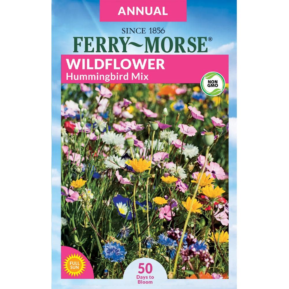 Ferry-Morse Wildflower Hummingbird Mixture Flower Seed 2186 - The Home ...