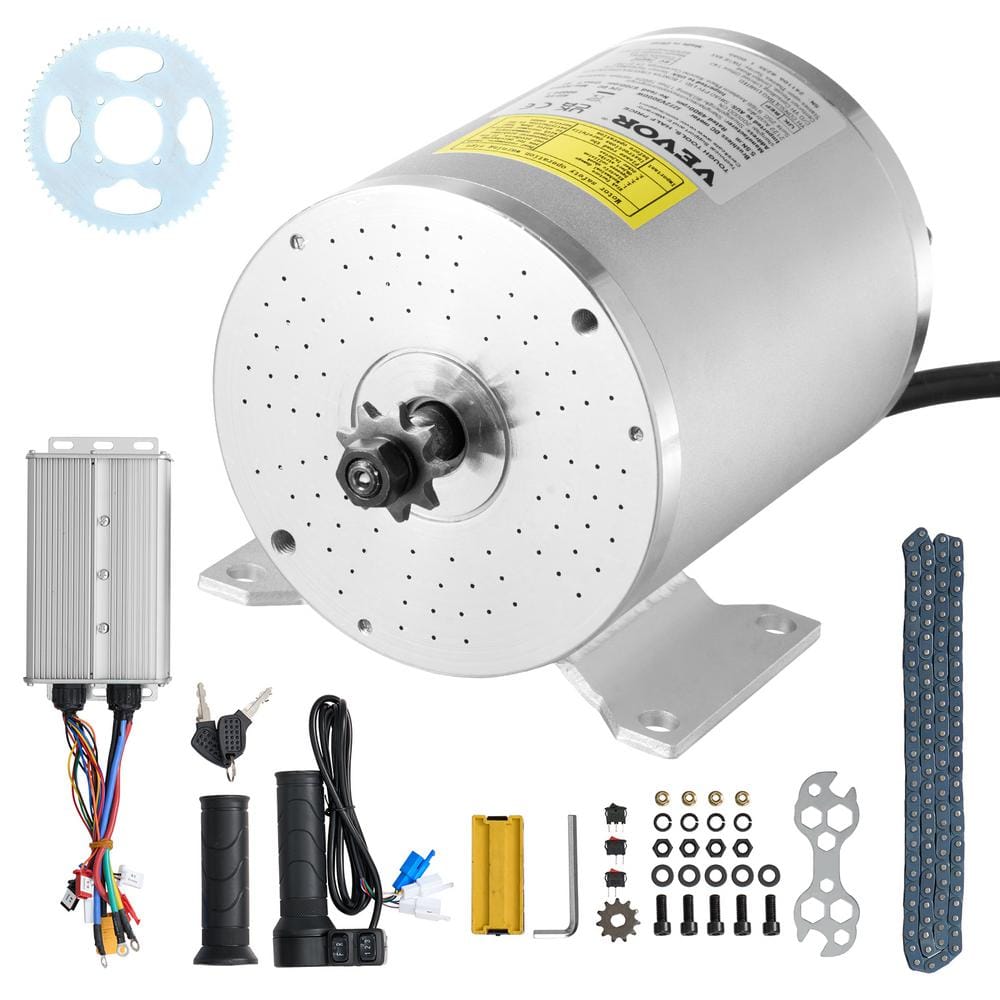 VEVOR 3000-Watt Electric Brushless DC Motor Kit-72-Volt 4900 rpm Motor with Upgraded Speed ...