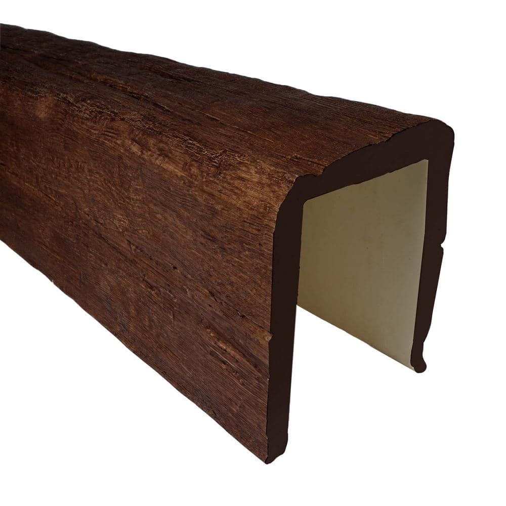 American Pro Decor 12 in. x 10 in. x 15.5 ft. Walnut Vintage Faux Wood ...