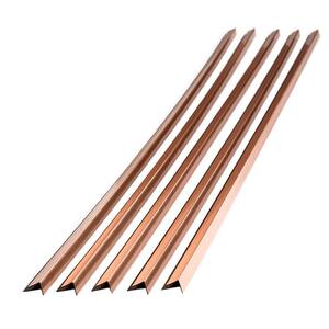 Fasade 47 in. Brushed Copper Vinyl Large Profile Inside Corner Trim (5 ...