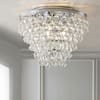 JONATHAN Y Toronto 16 in. Metal/Crystal LED Chrome Flush Mount JYL9030B ...