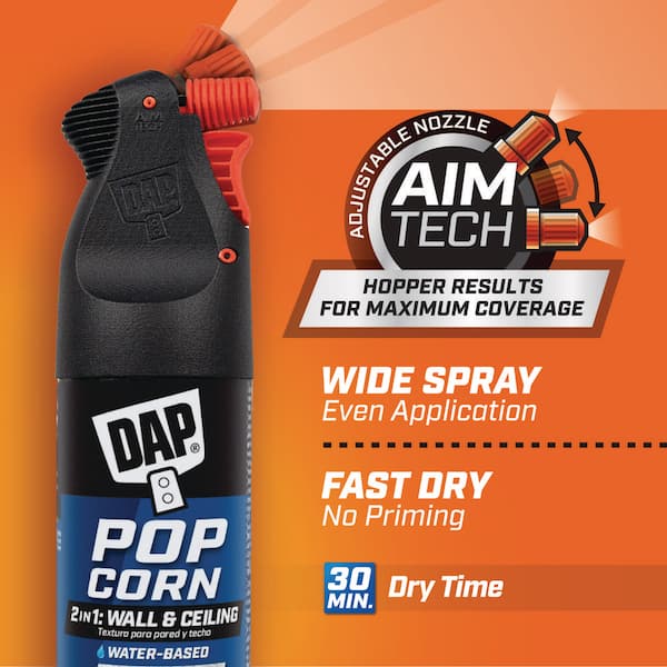 DAP Spray Texture 20 oz. Popcorn Water Based 2in.1 Wall and Ceiling ...