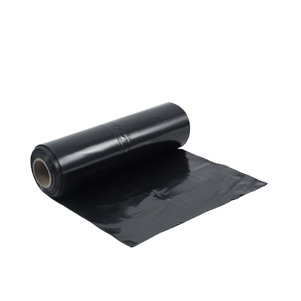 Fencer Wire 2400 in. Black 4 mil Plastic Sheeting, Roll of Heavy-Duty ...