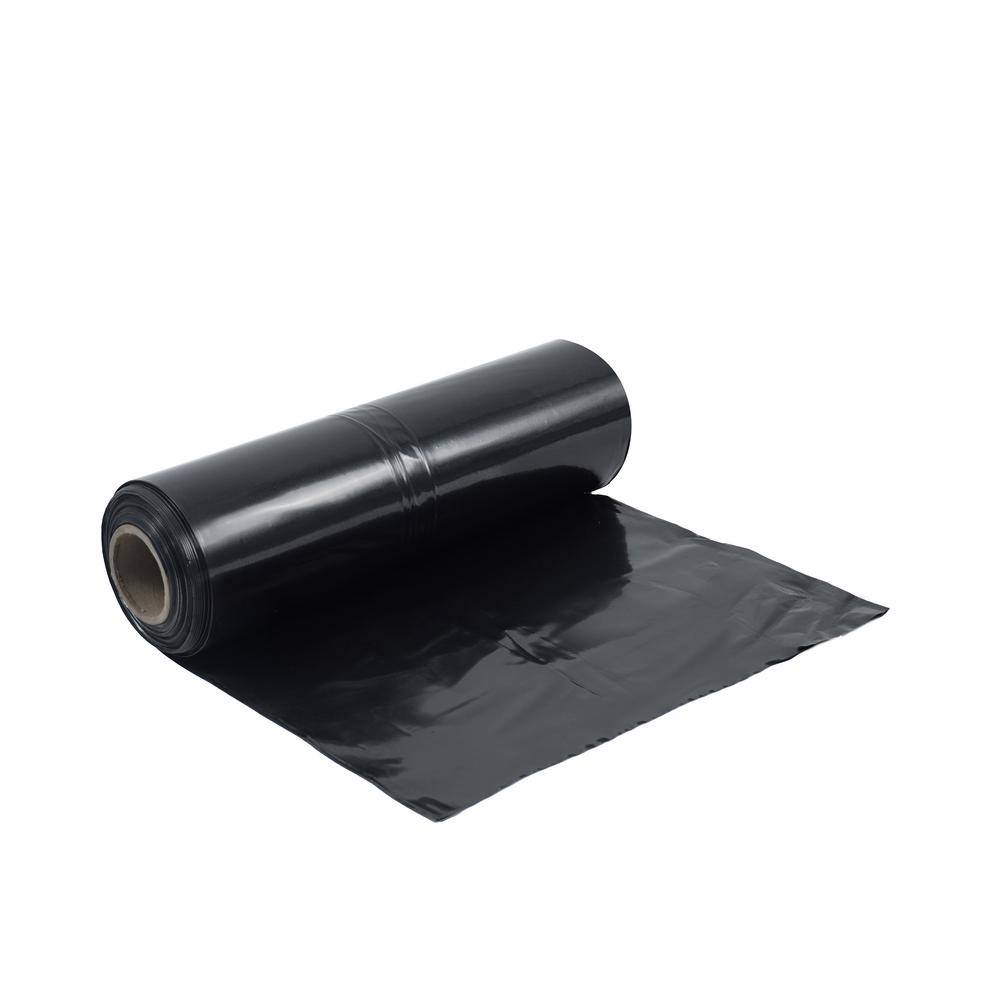 Fencer Wire 2400 in. Black 4 mil Plastic Sheeting, Roll of Heavy-Duty ...