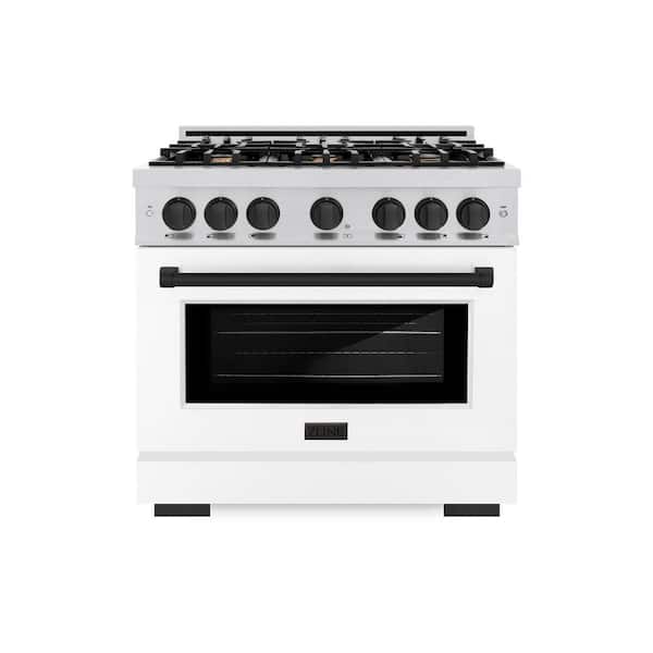 ZLINE Kitchen and Bath Classic 36 in. 6-Burner Gas Range with Gas ...