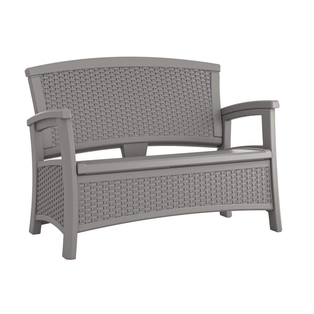 Suncast Elements 47 in. Plastic Outdoor Bench BMWB5000DG - The Home Depot