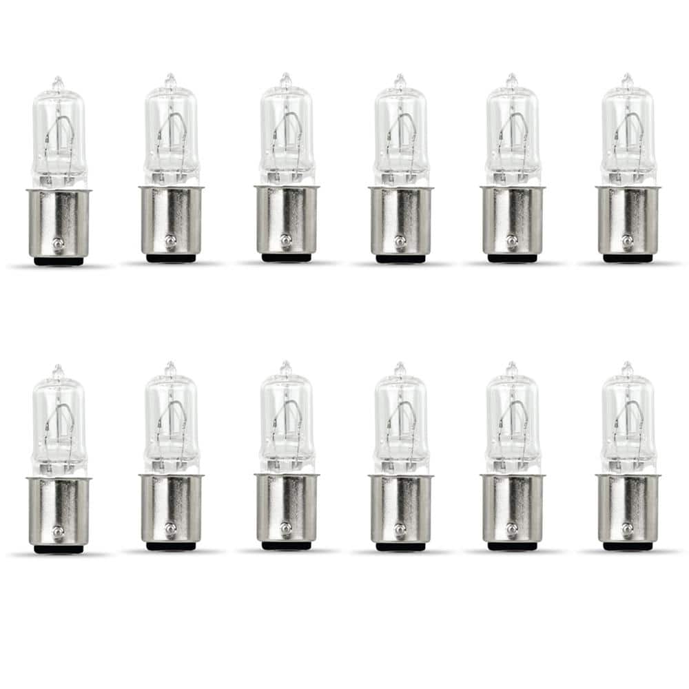 Feit Electric 50-Watt Bright White (3000K) T4 DC Bayonet Base Dimmable ...