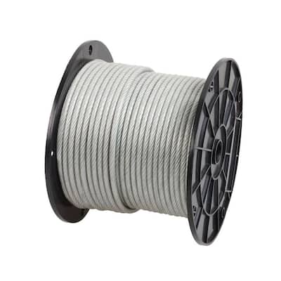 Everbilt 1/4 in. x 50 ft. Galvanized Steel Uncoated Wire Rope 803142