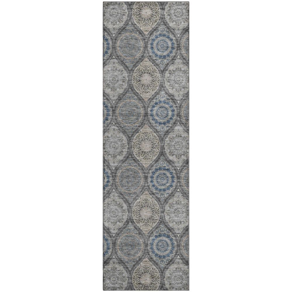 Addison Rugs Mayfield Premium Machine Washable Abstract AMF976 Gray 2 ...