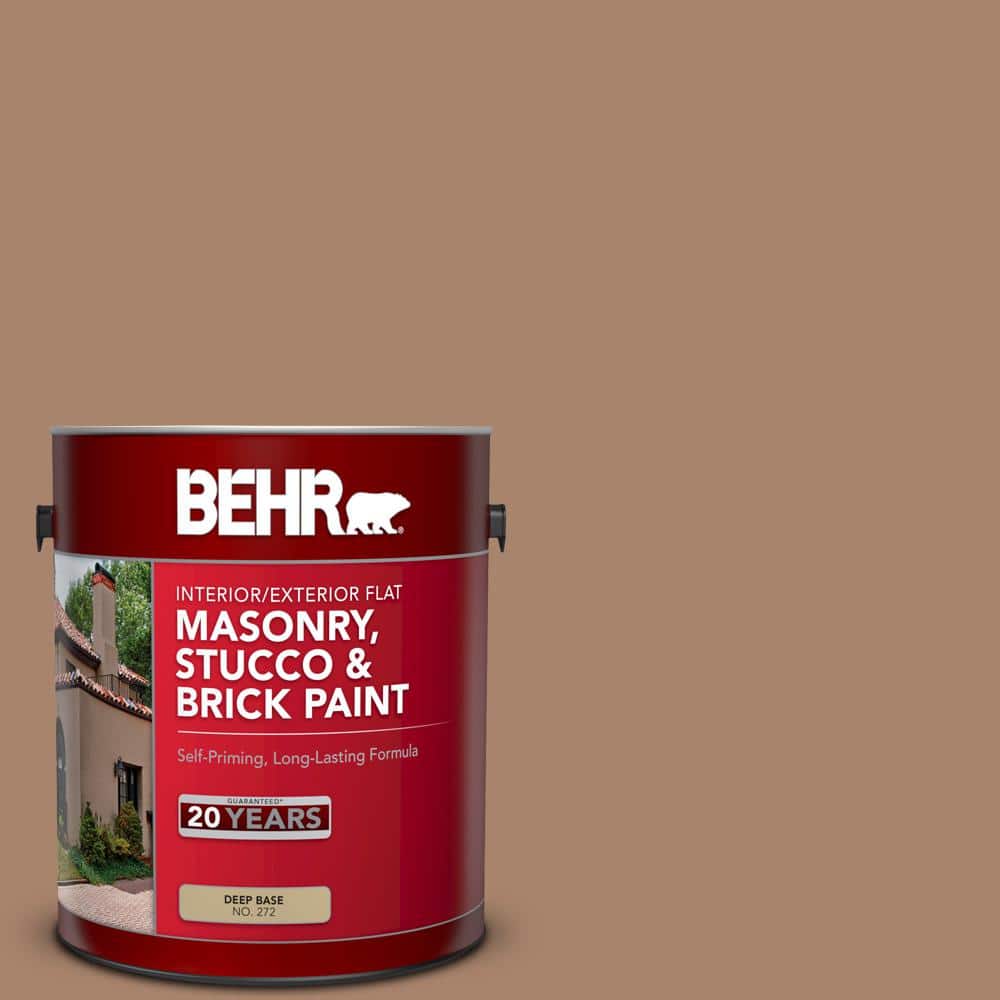 BEHR 1 gal. #S220-5 Nutshell Flat Interior/Exterior Masonry, Stucco and ...